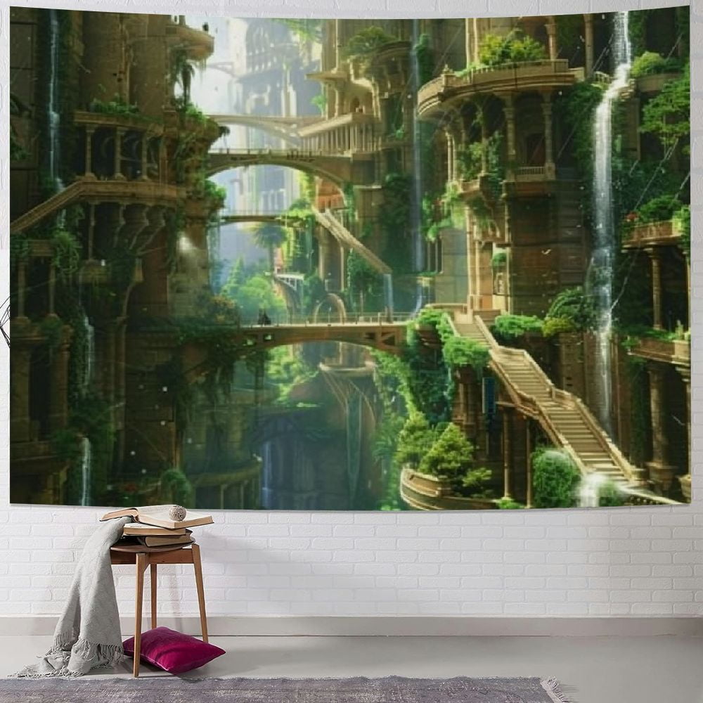 Hanging Gardens of Babylon Ancient Ruins Poster Wall Tapestry Art ...
