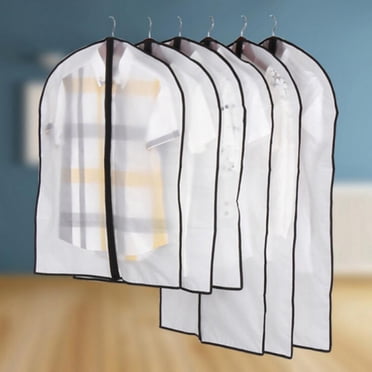 Hanging Garment Bag Lightweight Clear Zipper Suit Bags PEVA Moth-Proof ...