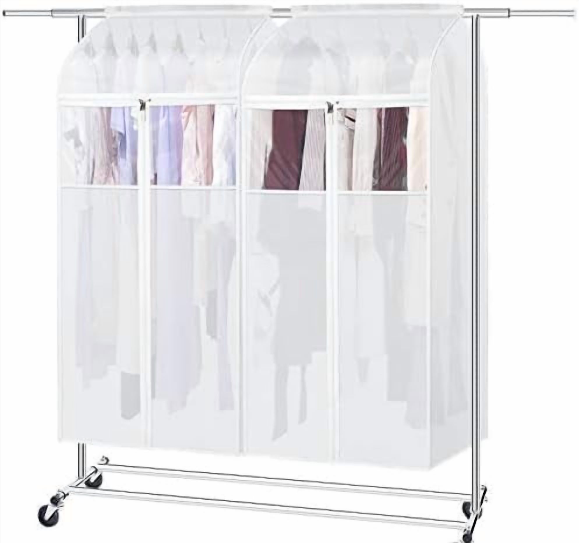 Hanging Garment Bags for Storage 54 inch 2Pack Large Garment Rack Cover ...