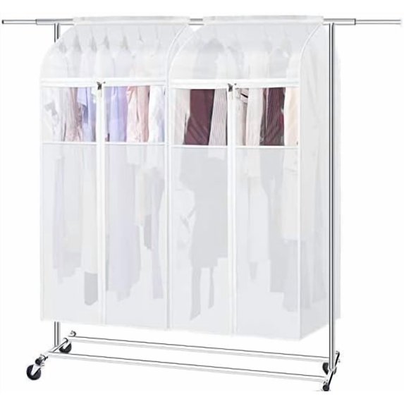 Hanging Garment Bags for Storage 54 inch 2Pack Large Garment Rack Cover ...