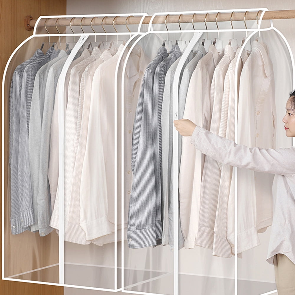 "Tcwhniev Hanging Garment Bags, Dustproof Waterproof PEVA Clothes Cover ...