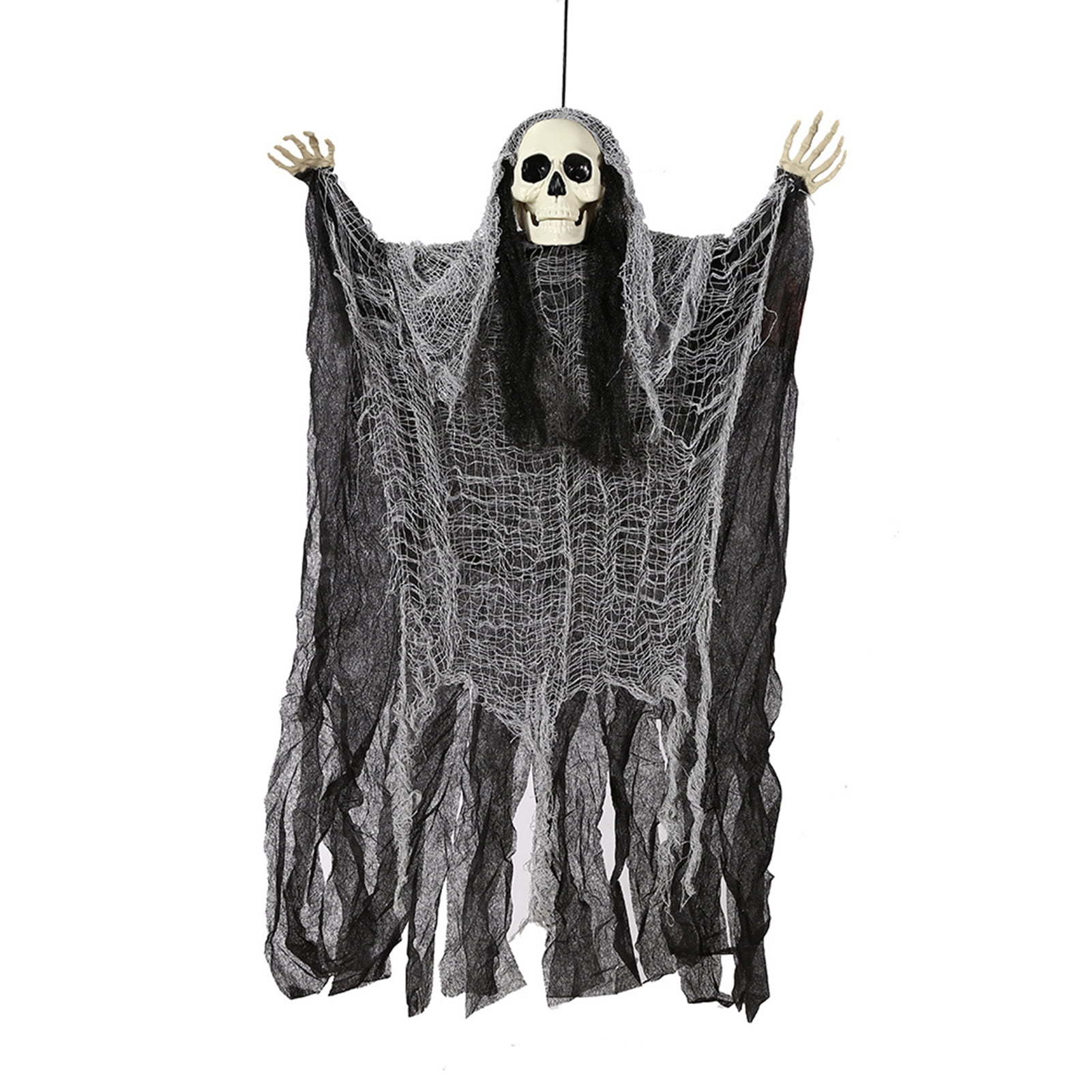 Hanging Ghost Halloween Decoration Scary Realistic Poseable Skeleton ...
