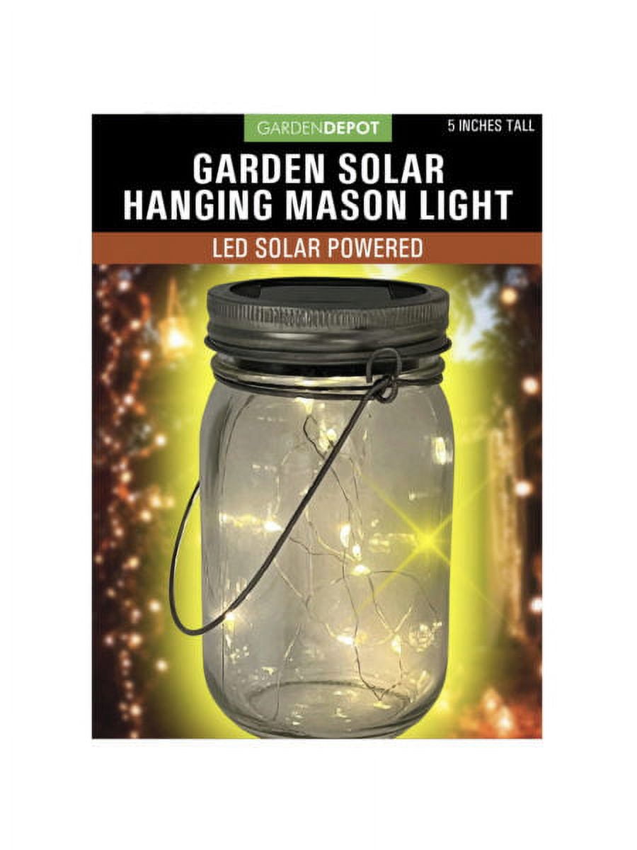 Hanging Glass Jar Filled with Solar Power Twinkle Lights (Available in ...