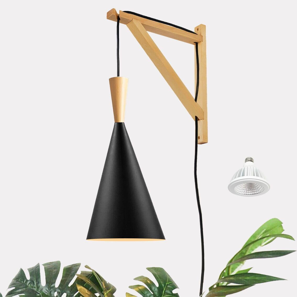 Hanging Grow Light, 20W Full Spectrum Pendant Grow Lights 15FT Power ...