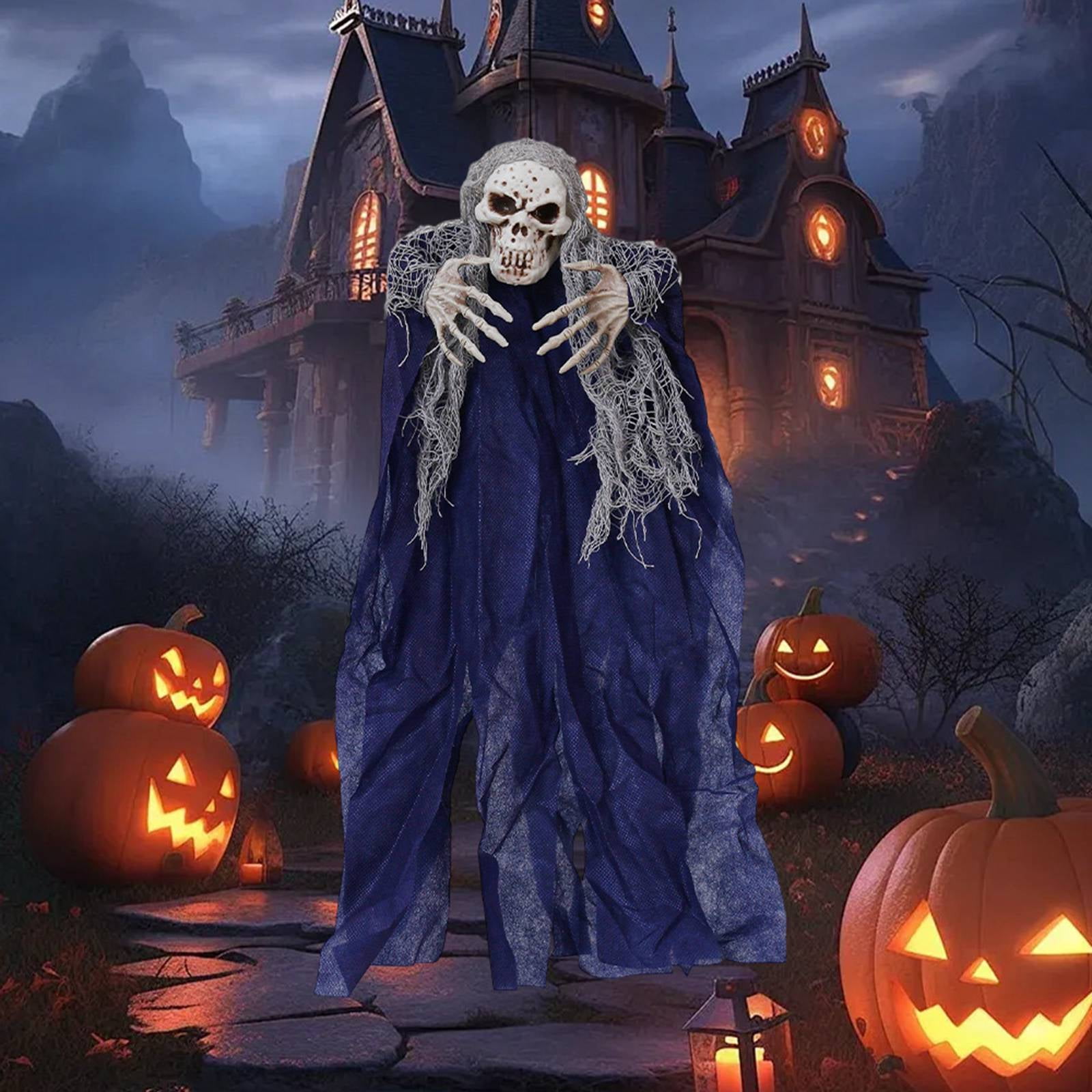 Hanging Halloween Skeleton Ghosts Decorations 17.7*11.8in Grim Reapers ...