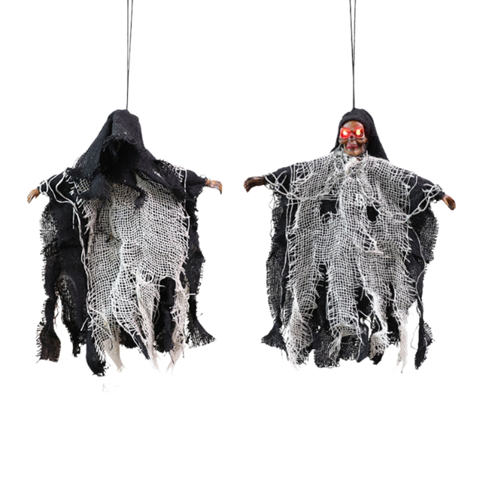 Hanging Halloween Skeleton Ghosts Decorations with Lighting Eye, Grim ...