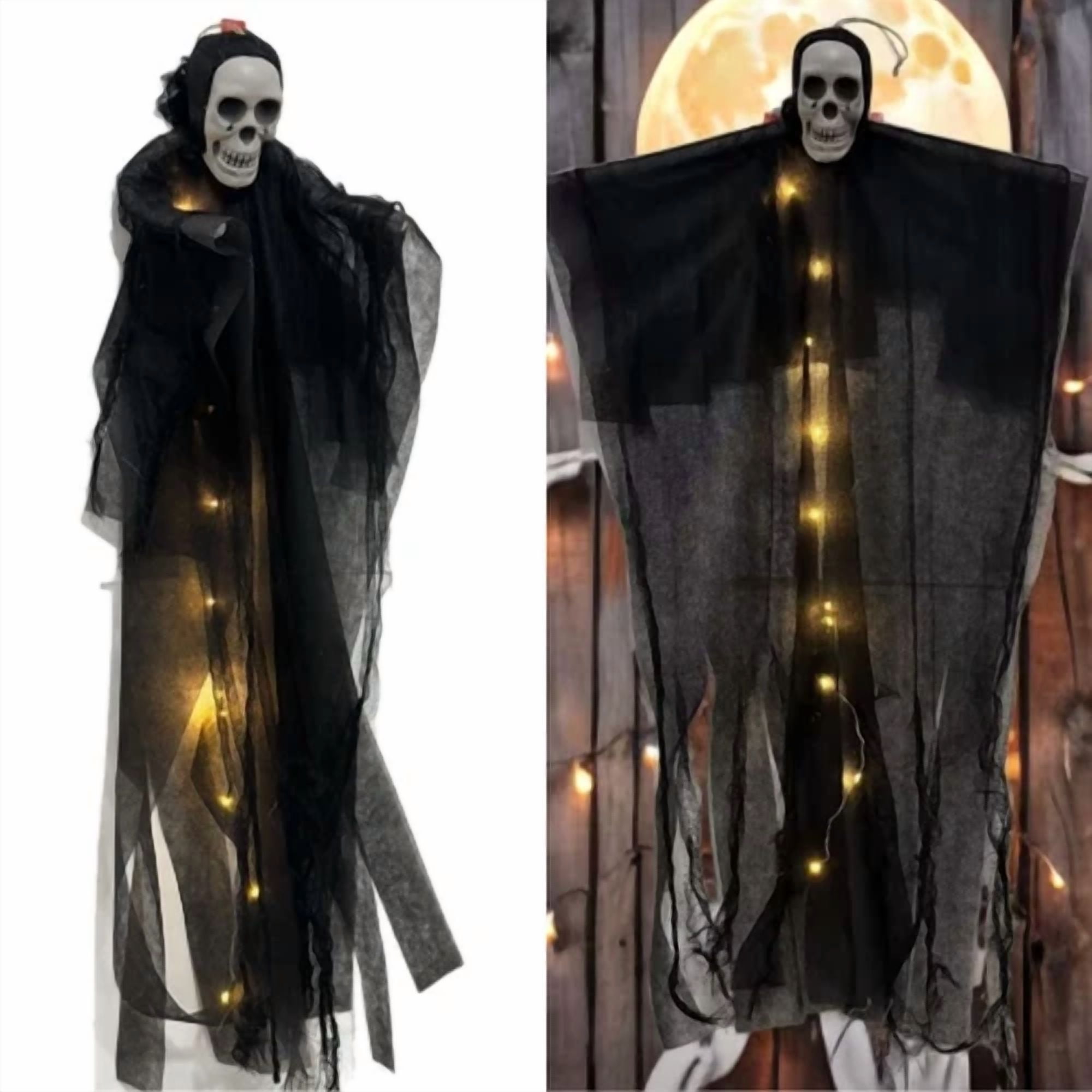 Hanging Halloween Skeleton Ghosts Decorations Outdoor Haunted Haunted ...