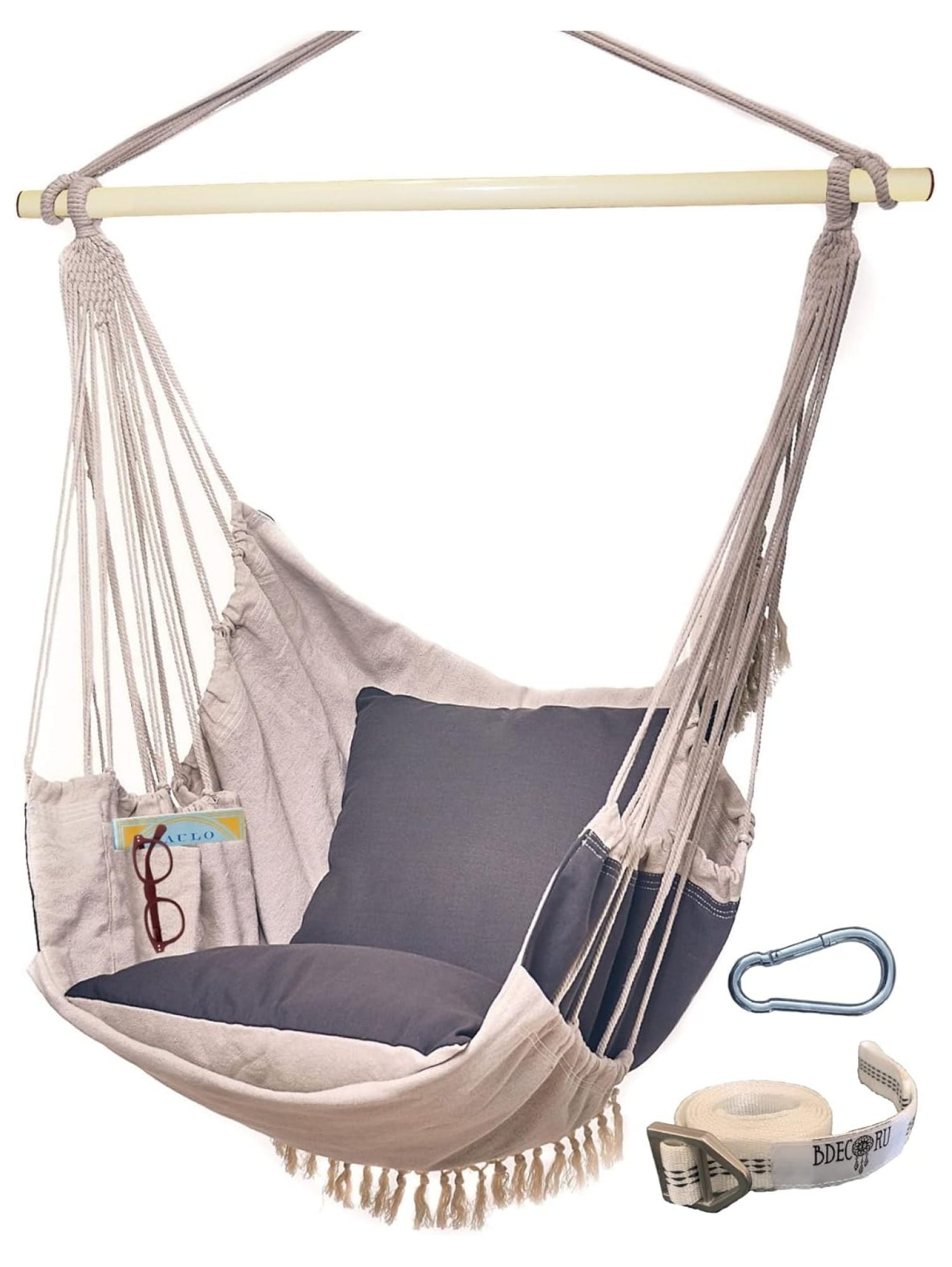 Hanging Hammock Chair Swing - Outdoor & Indoor Hammock Swing Chairs for ...