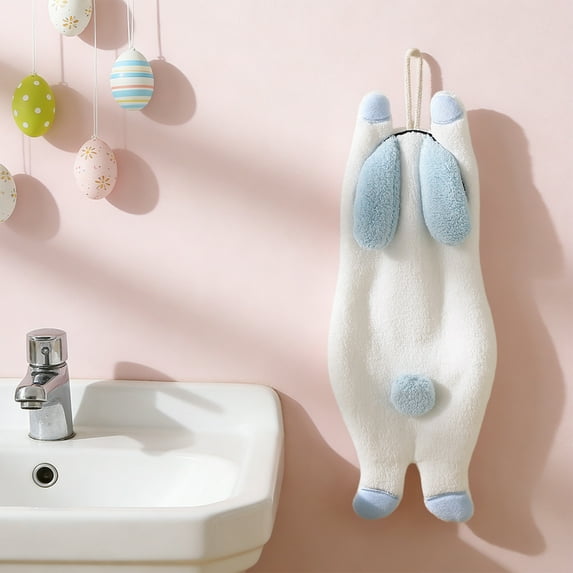 Hanging Hand Towel Corals Fleece Fast Drying Hanging Hand Towel ...