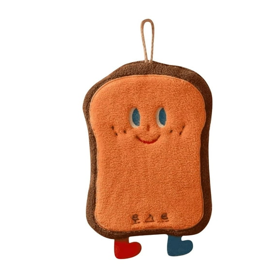 Hanging Hand Towel with Cute Toast， Cute Hand Towels Hanging Water ...