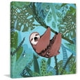 Free Shipping! Marmont Hill Happy Sloth Wall Art Decor on Wrapped ...