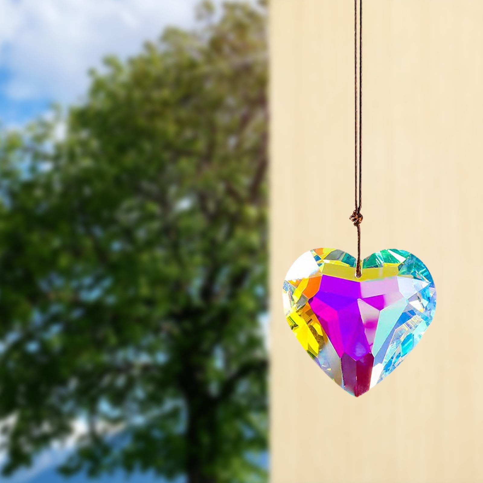 Hanging Hearts Crystal Heart Suncatcher Mini Size Heart Crystals Glass ...