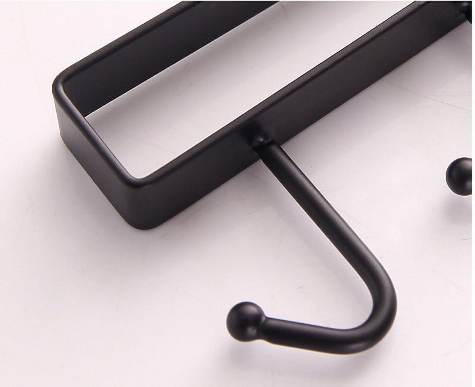 Hanging Hooks Rack Under Cupboard Cabinet Cup Holder 6 Hooks Drilling ...
