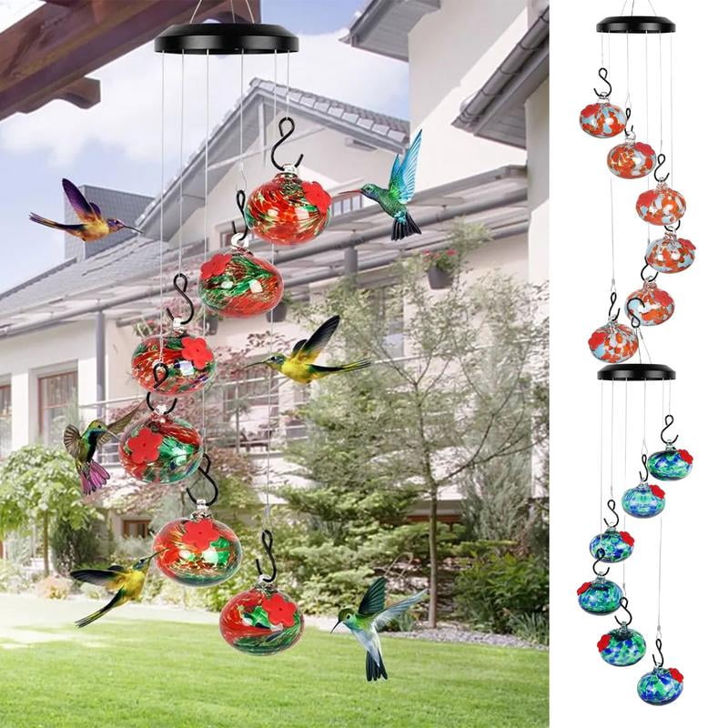 Hanging Hummingbird Feeder With Flower Shape Feeding Ports 6 Feeder ...