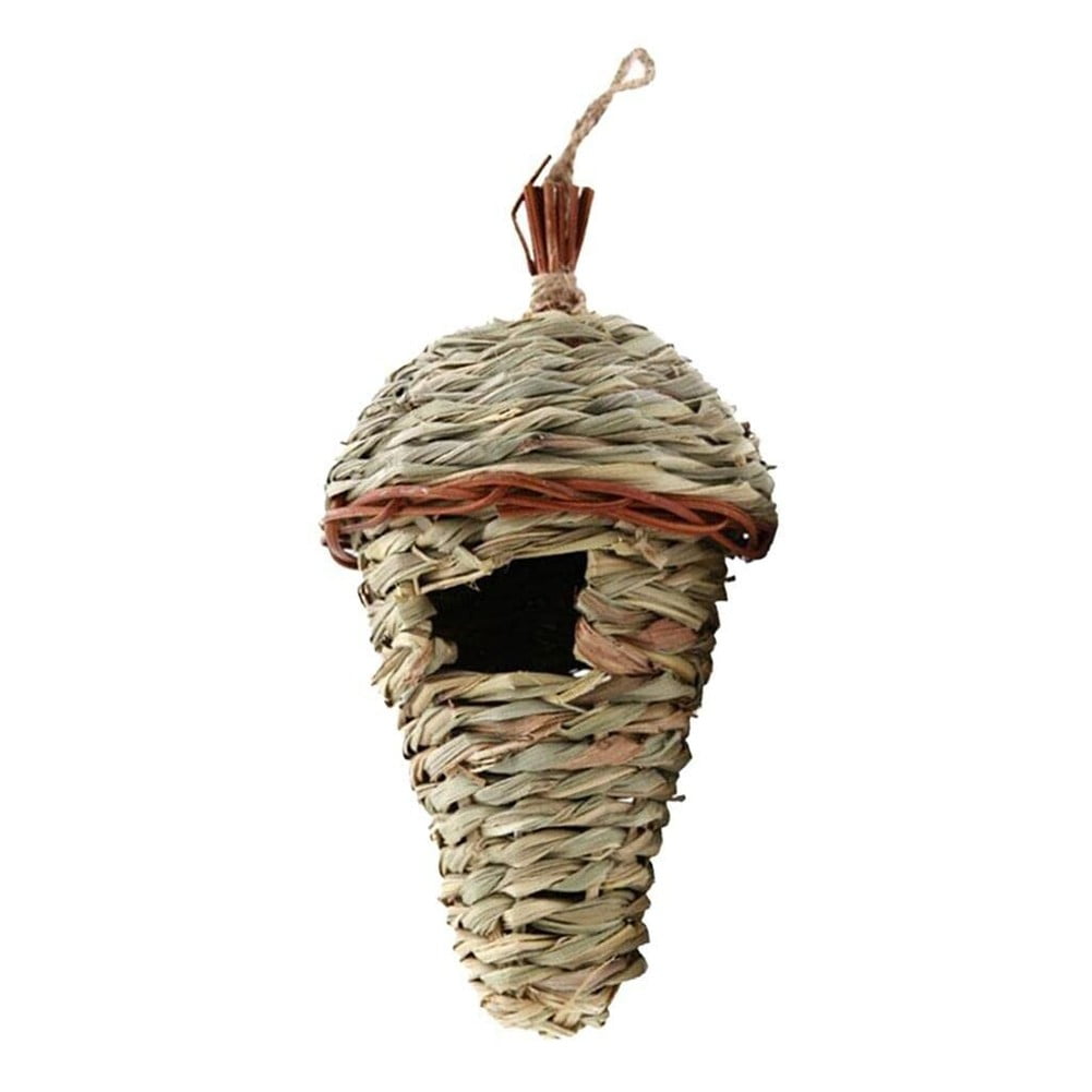 Hanging Hummingbird Houses Hand-woven Straw Bird for Nest Outdoor ...