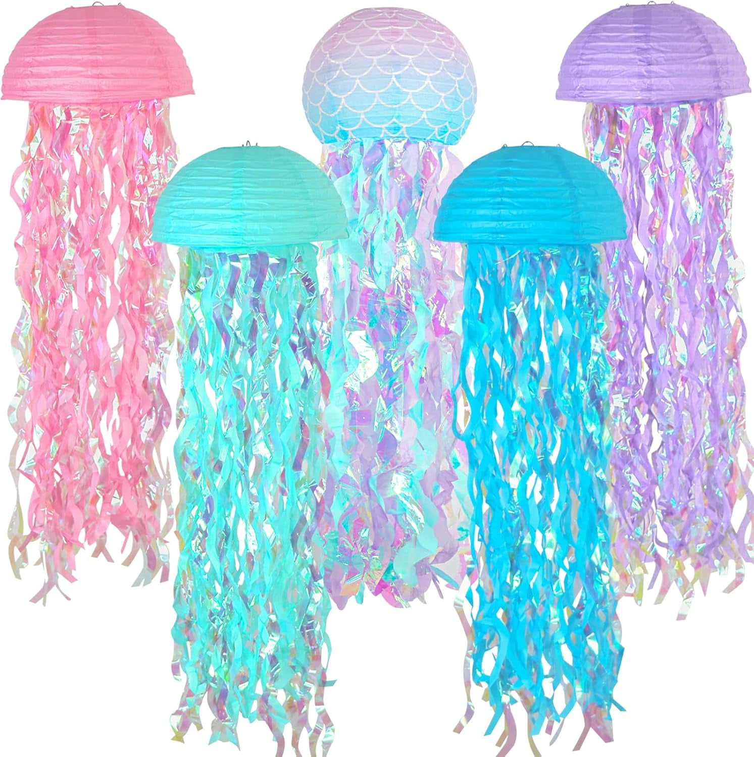 Hanging Jelly Fish Decoration, Colorful Jellyfish Paper Lanterns ...