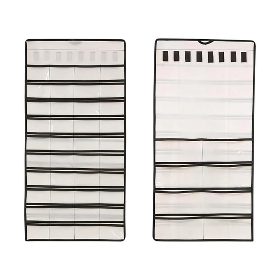 Hanging Jewelry Organizer Storage Roll With Hanger Wall Necklace Rack ...