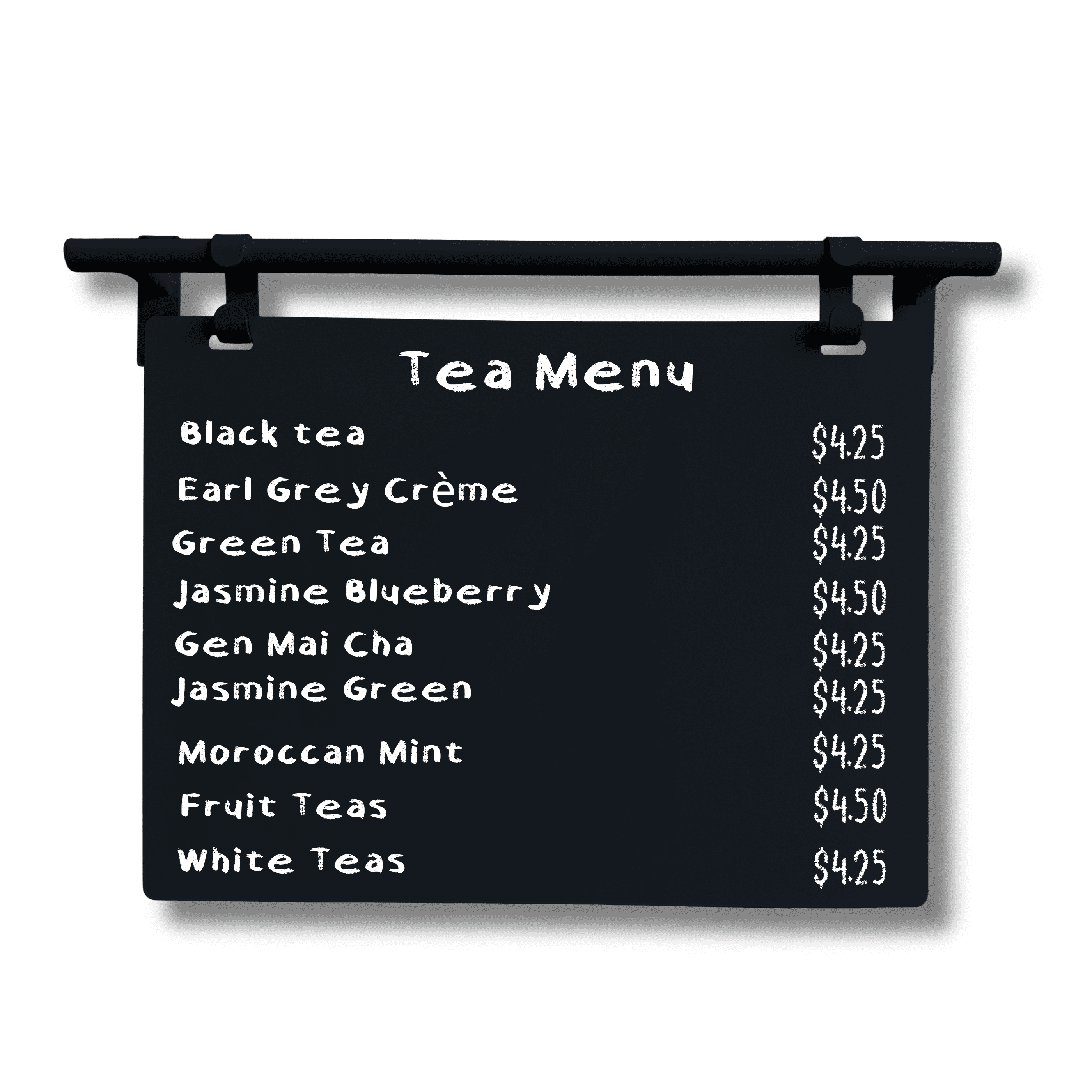 Hanging Landscape Menu Contemporary Style Chalkboard Sign, Metal Menu ...