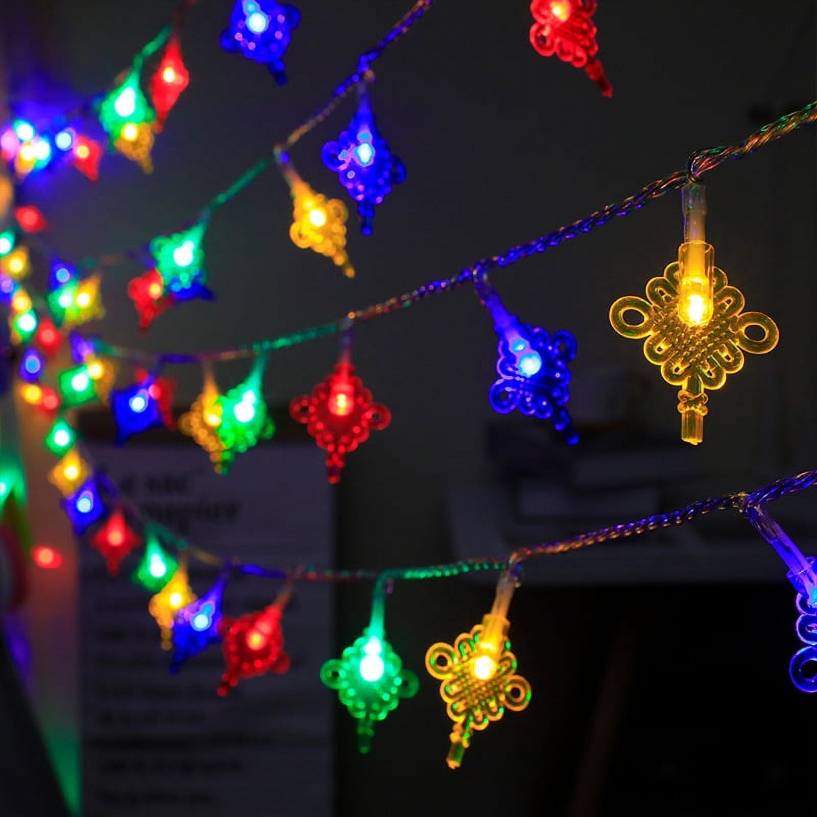 Hanging Lanterns String Lights Chinese New Year String Lights Battery ...