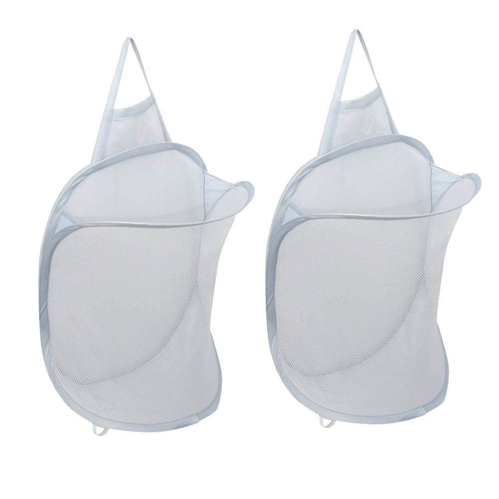 Hanging Laundry Hamper 2 Pack Mesh Laundry Basket Foldable Hamper ...