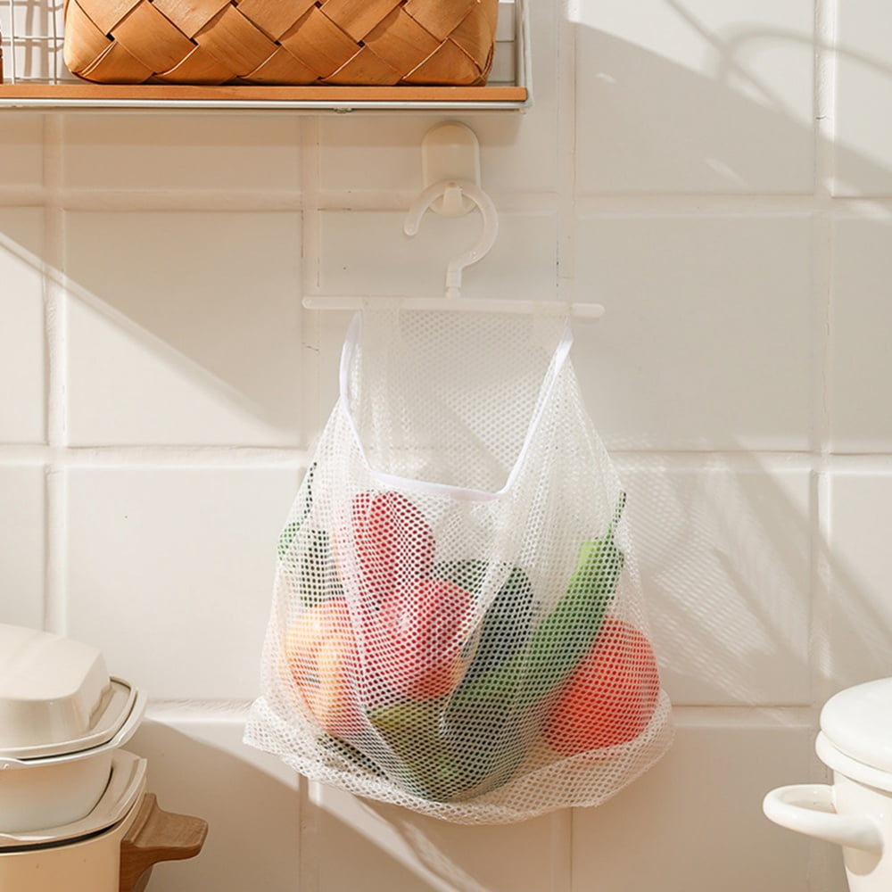Hanging Laundry Hamper Laundry Bag, Foldable Mesh Hamper Dirty Cloth ...