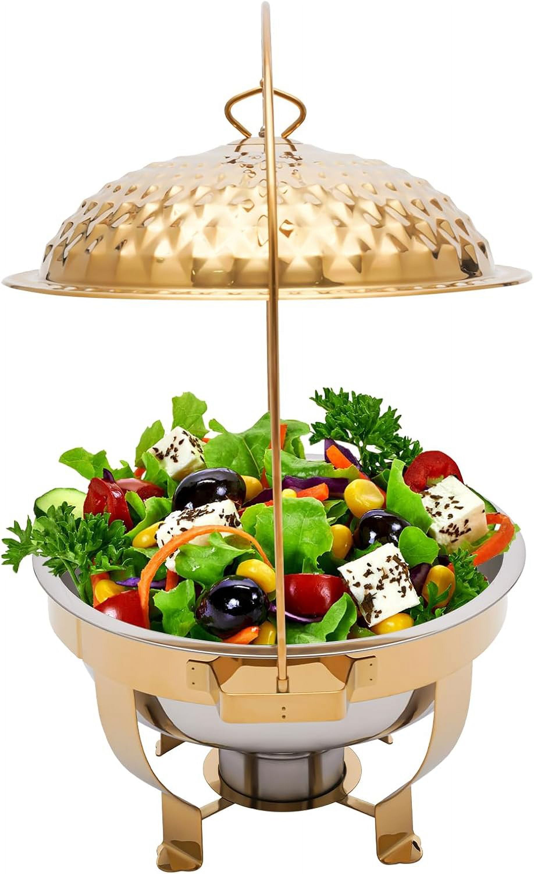 Hanging Lid Dining Stove 8.5qt/8l, Stainless Steel Round Buffet Chafer ...