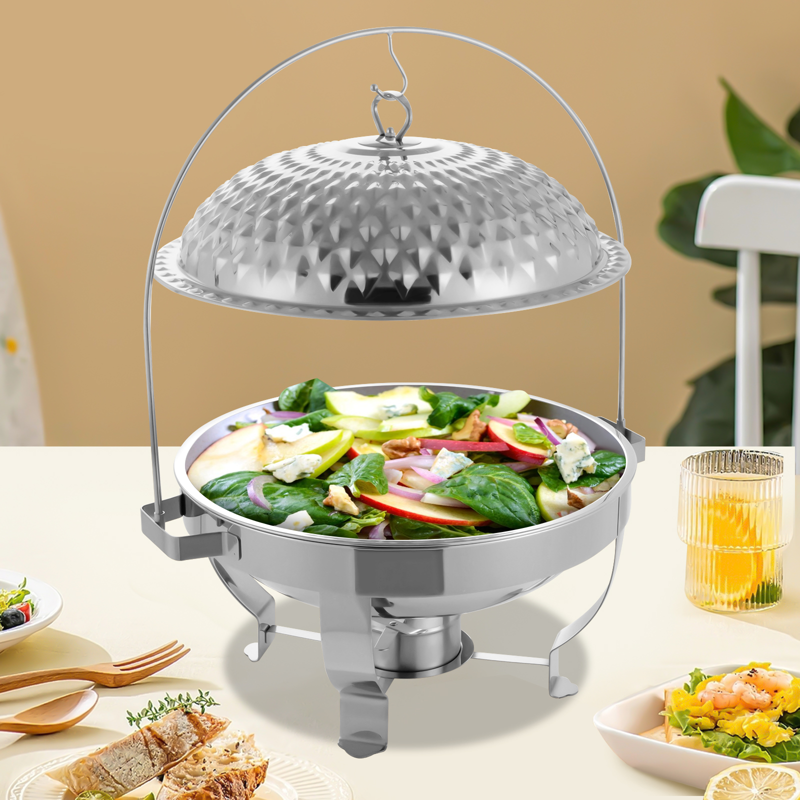 Hanging Lid Dining Stove, Diamond Hanging Lid Stove With Alcohol Burner ...