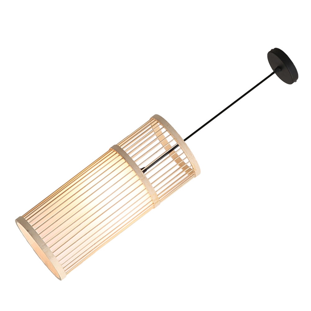 Hanging Light Small Ceiling Bamboo Chandelier Rattan Pendant Japanese ...