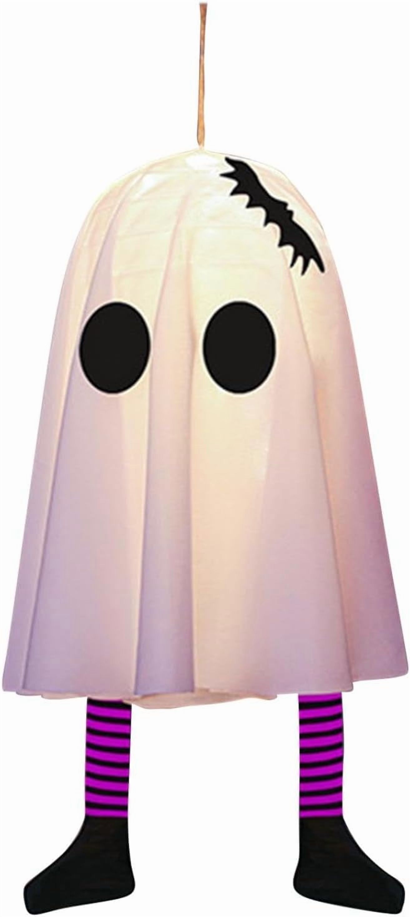 Hanging Lighted Glowing Ghost with Witch Legs Halloween Decorations ...