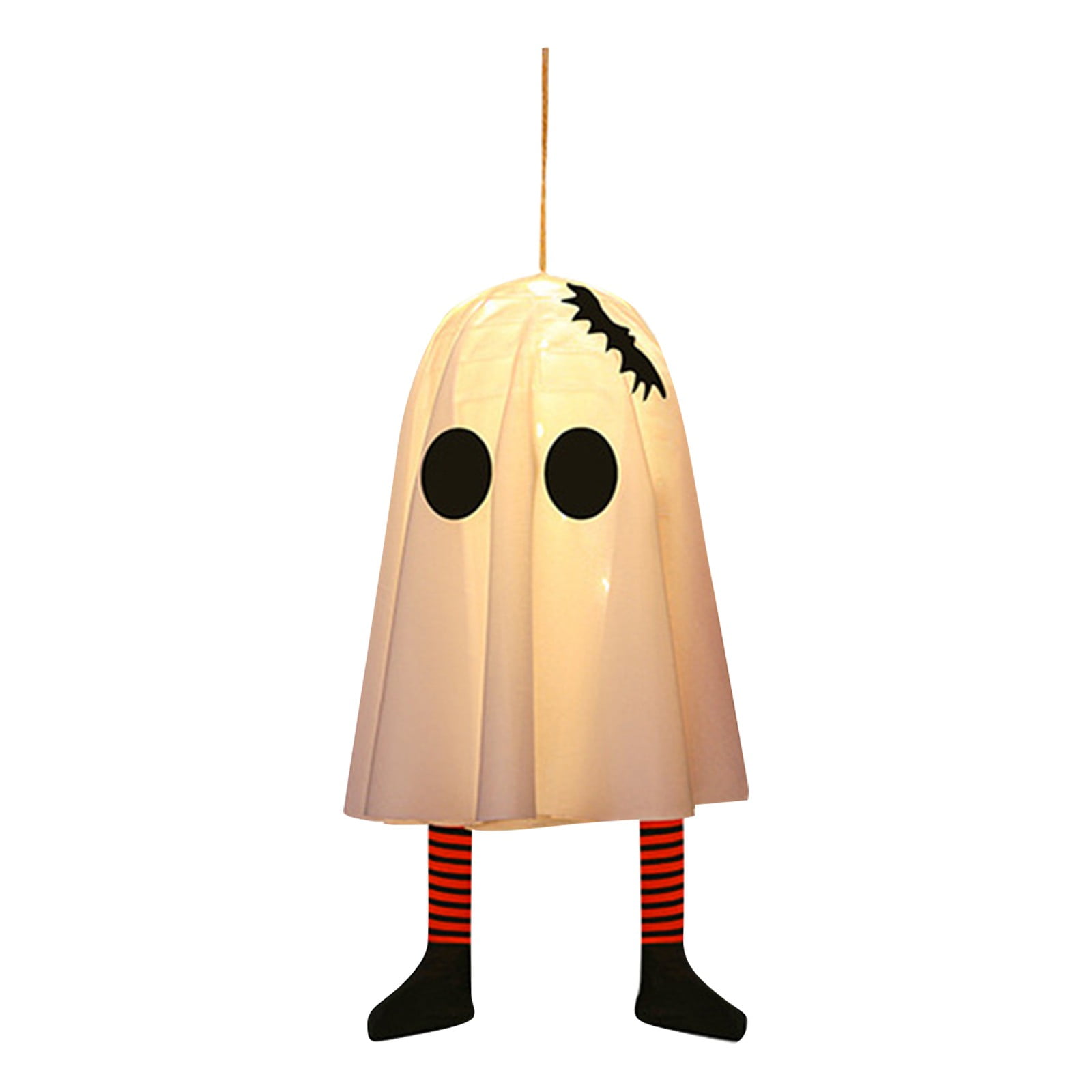 Hanging Lighted Glowing Ghost with Witch Legs Halloween Decorations ...