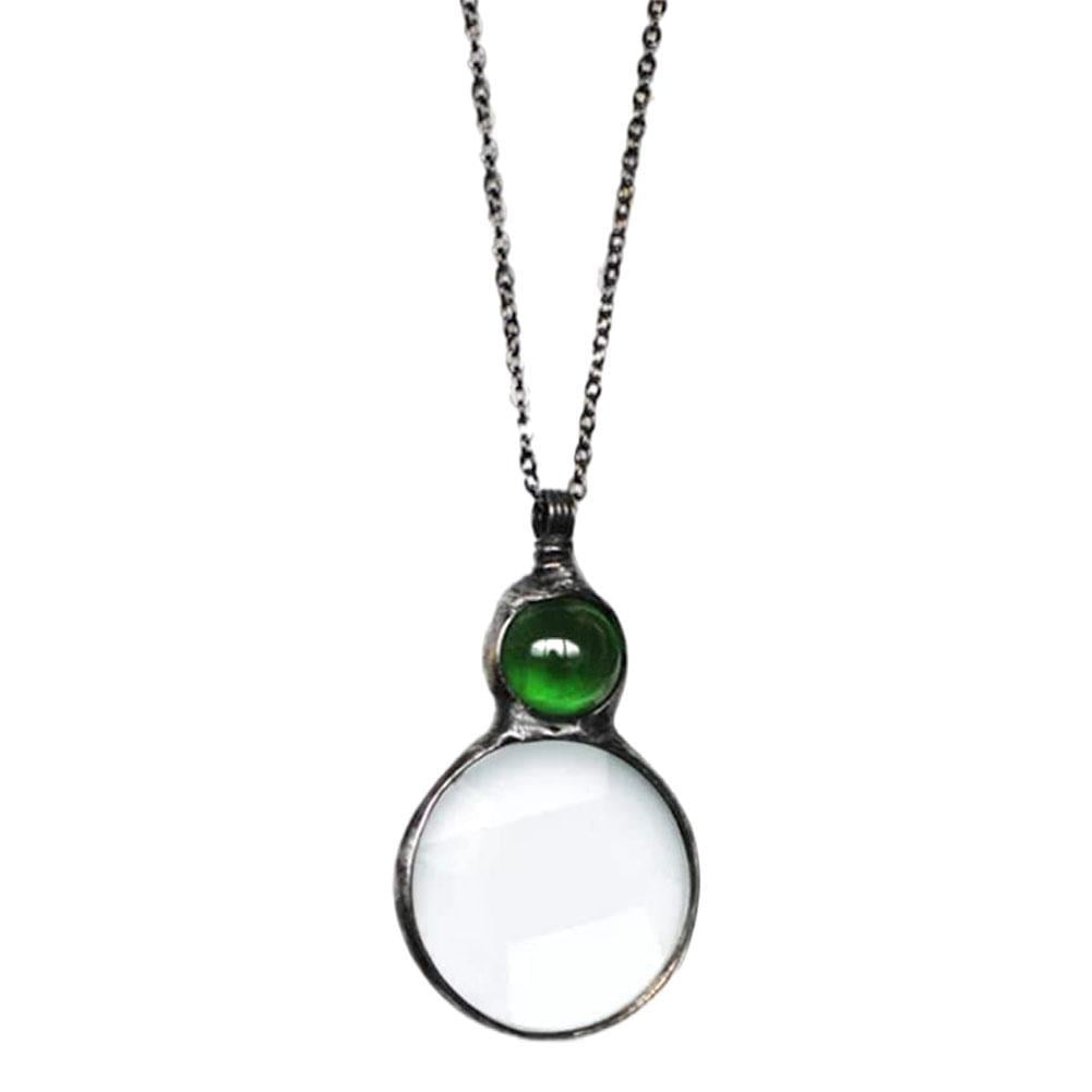 Hanging Magnifying Glass Necklace Magnifier Pendant Necklace Decorative ...