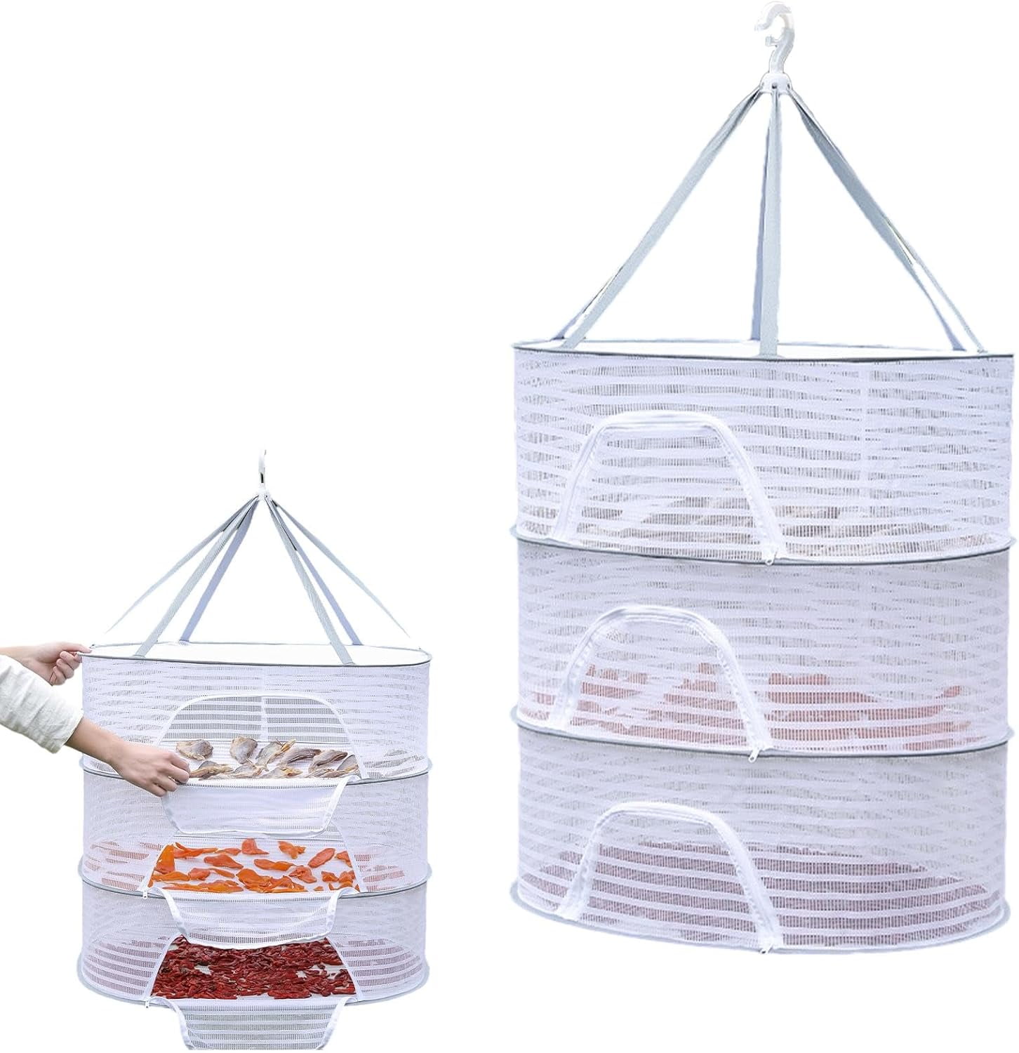 Hanging Mesh Drying Rack, Collapsible Drying Net Rack Large Clothes Dry ...