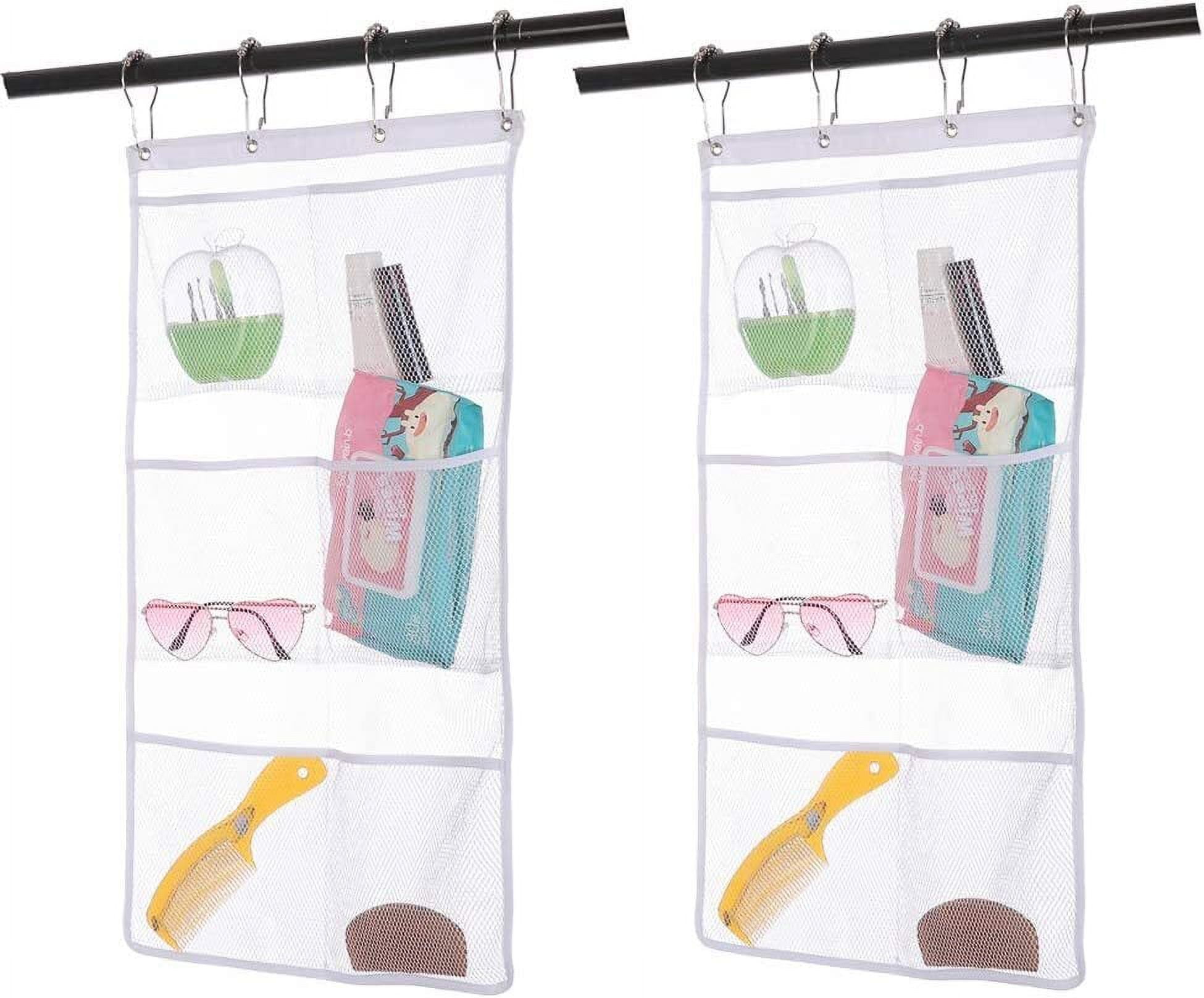 Wattne Hanging Mesh Shower Organizer, 6-Pocket, Quick Dry Bathroom ...