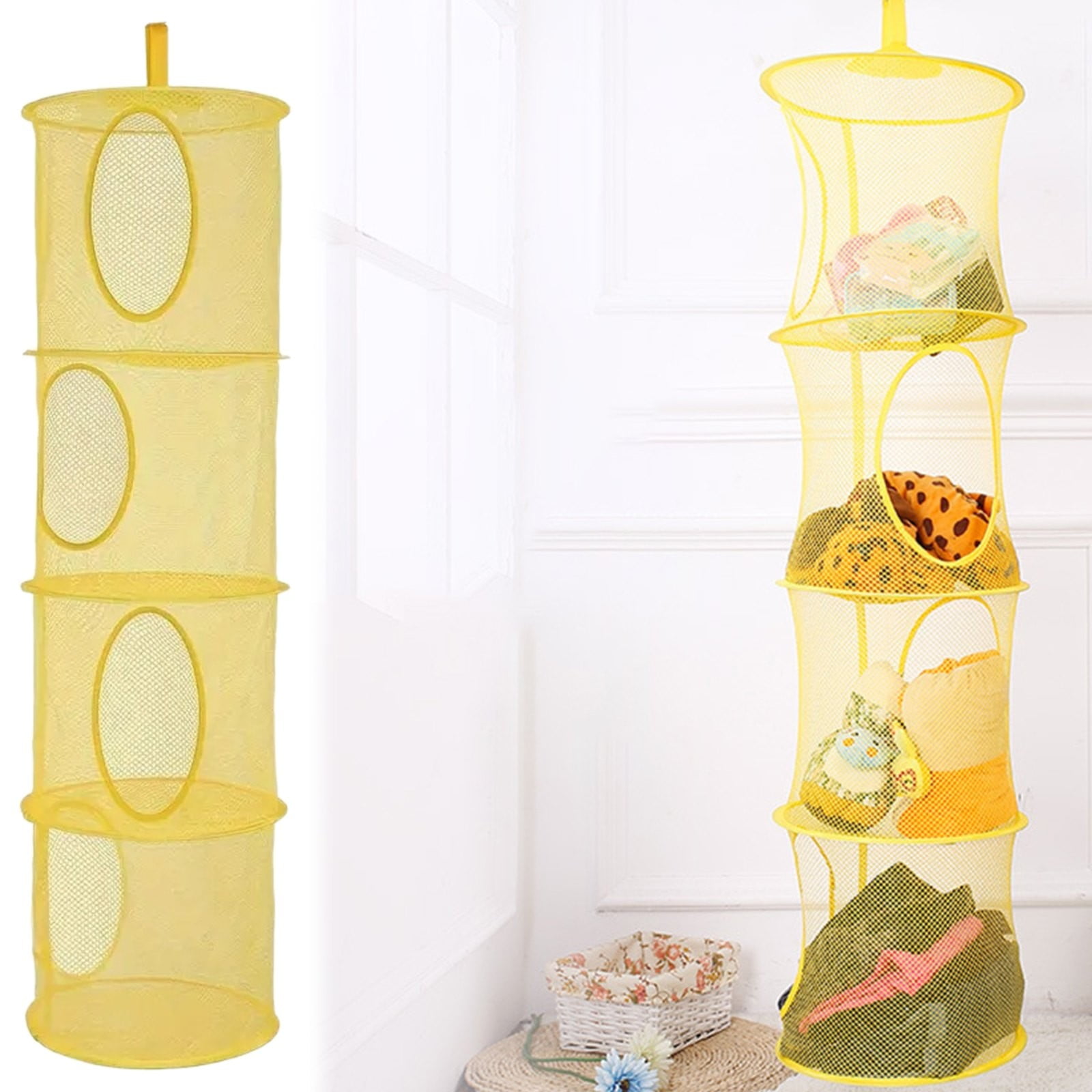 Hanging Mesh Stuffed Animal Storage,Large Plush Toys Net Organizer ...