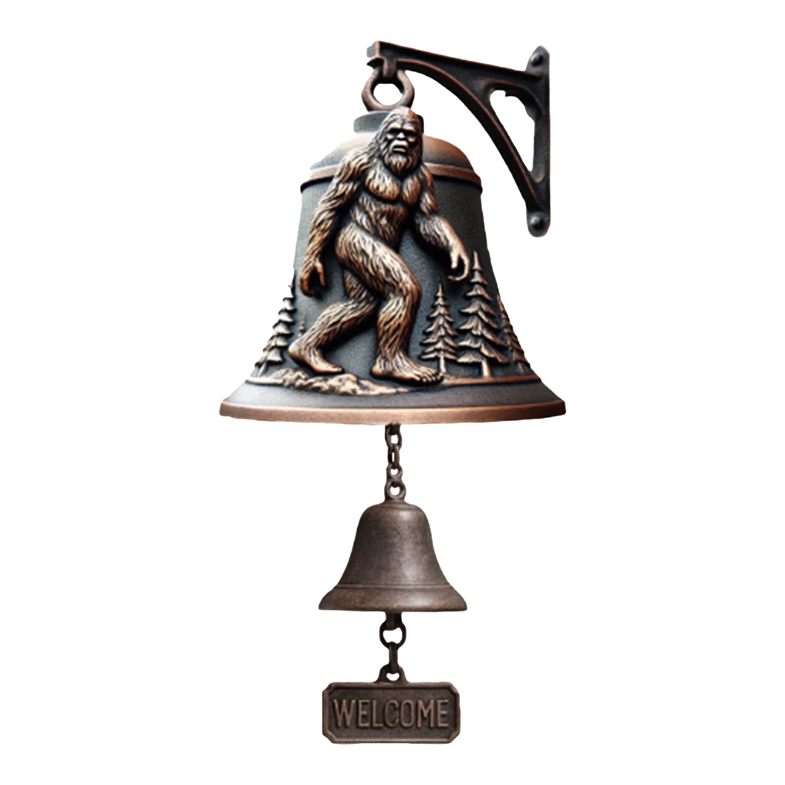 Hanging Metal Dinner Bell Vintage Doorbell Welcome Sign Outdoor ...