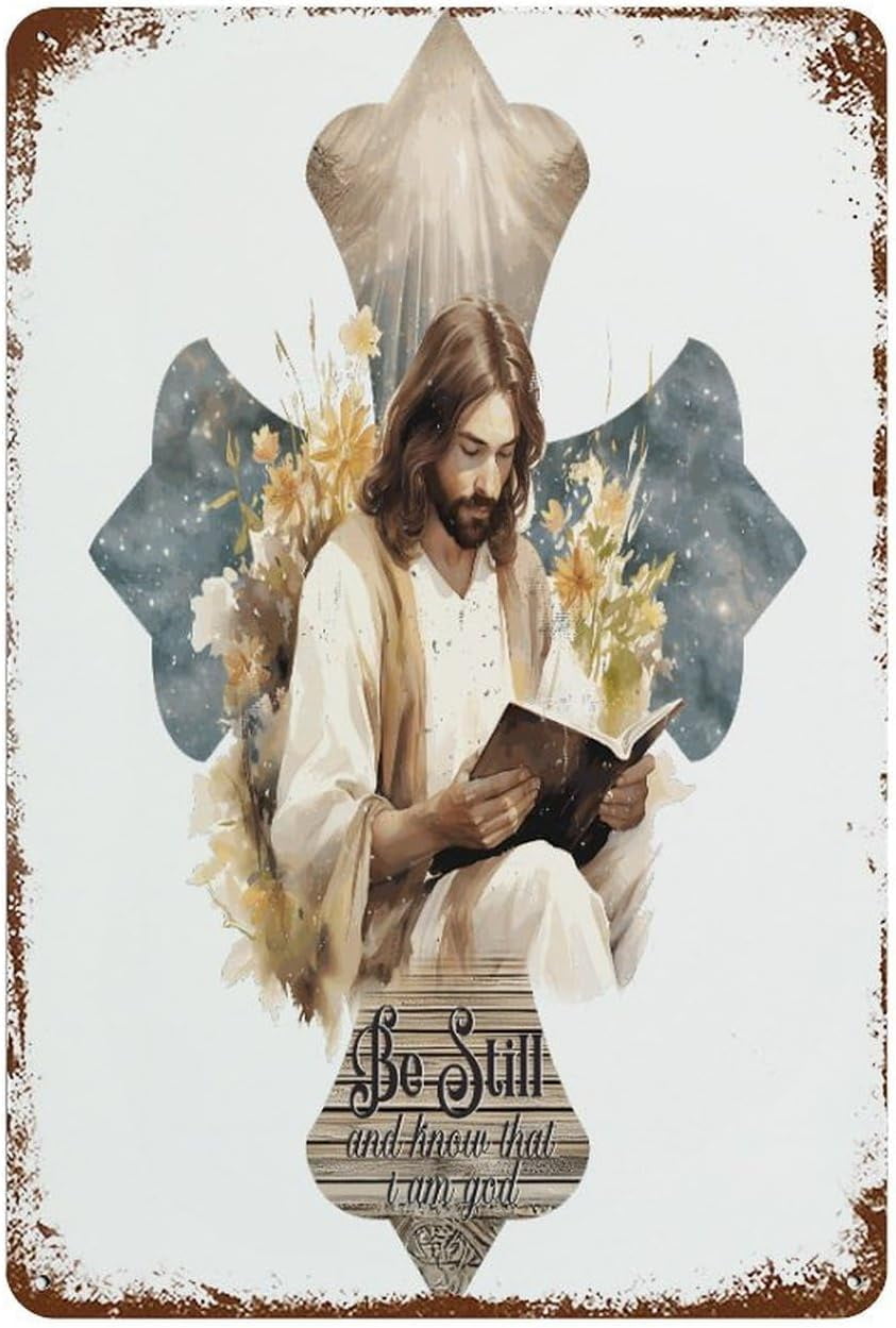 Hanging Metal Plaque Be still And Know That I Am God Signs Easter ...