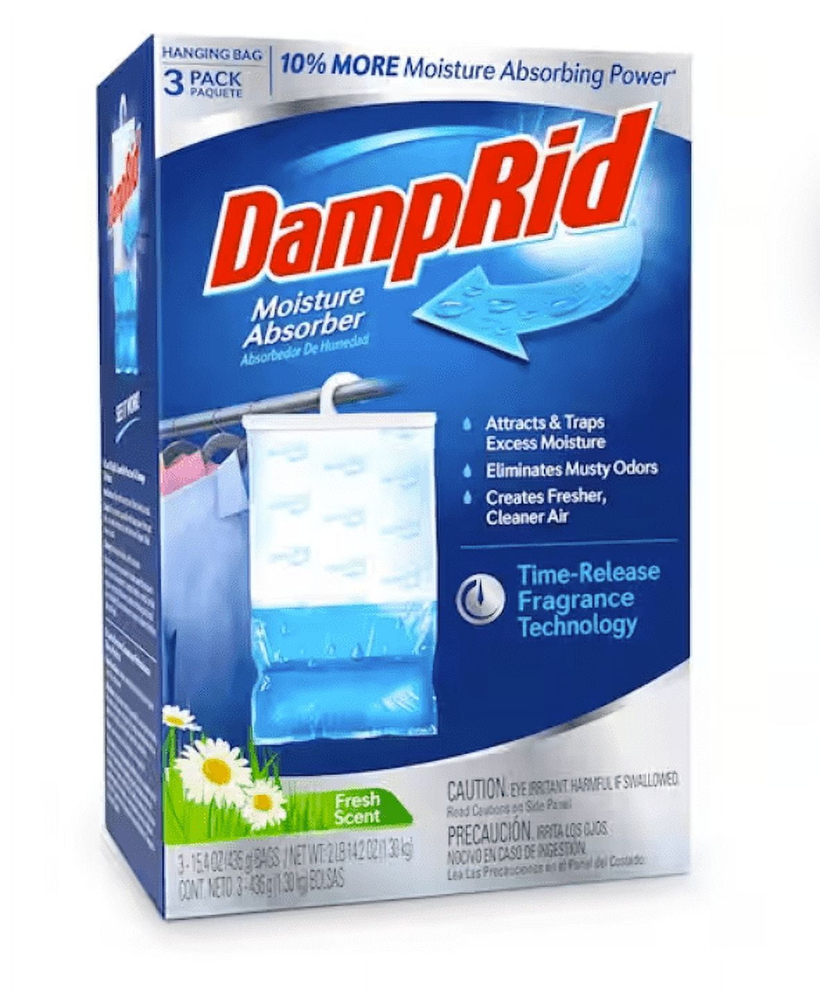 DampRid Hanging Moisture Absorber, Fresh Scent, Pack of 3, 15.4oz ...