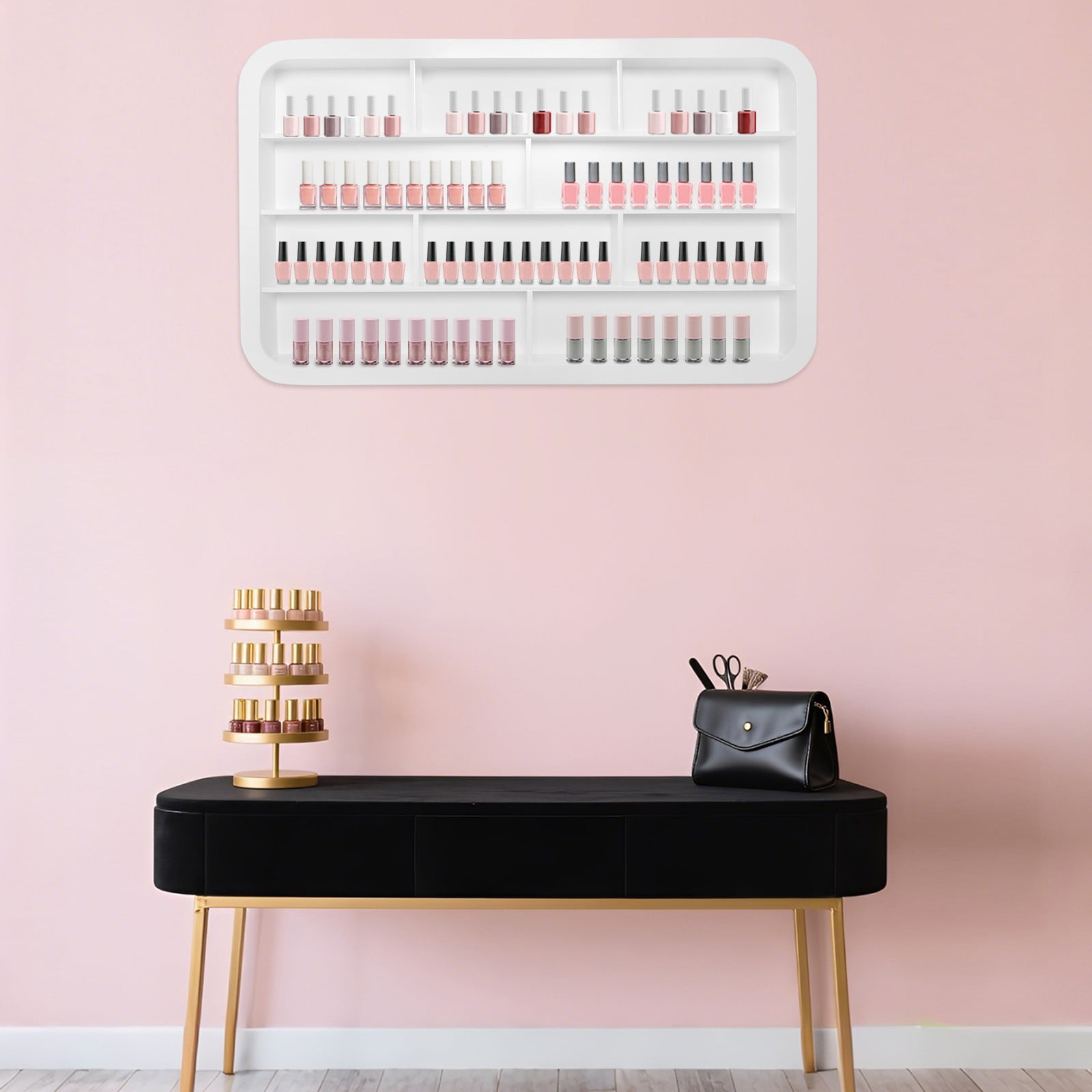 Hanging Nail Polish Display Rack Hanging Wall Nail Polish Organizer for ...