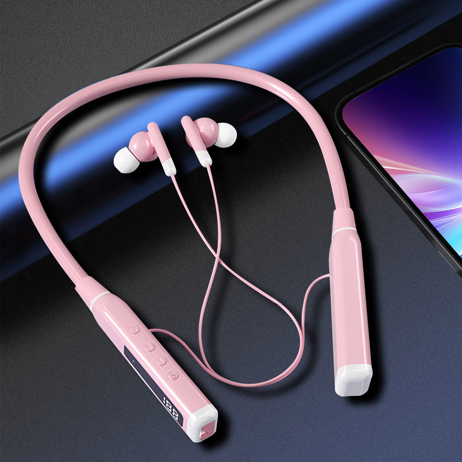 Hanging Neck Bluetooth 5.3 Wireless Earphones Intelligent Noise ...