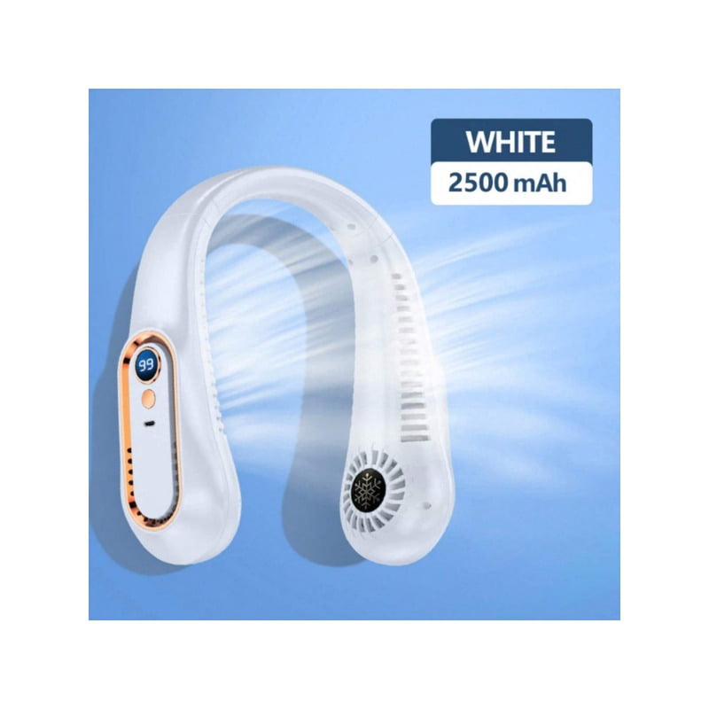 Hanging Neck Fan Usb Portable 5-Speed Adjustable With Digital Display ...