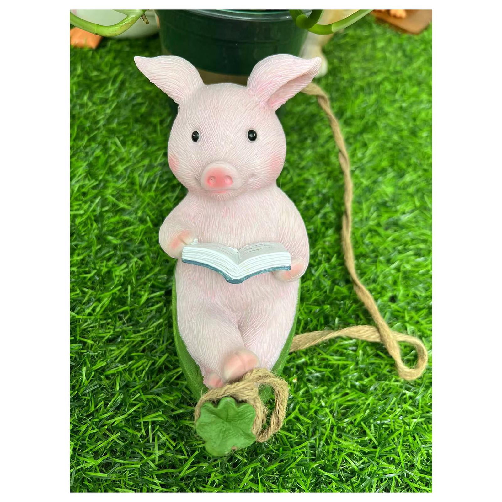 Hanging Outdoor Pig Statues, Pig Decor Statue Figurines, Lovely Pig ...
