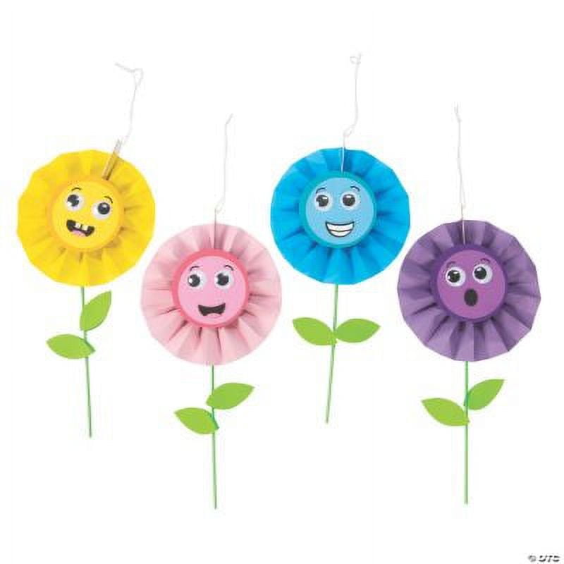 Fun Express Spring Flower Craft Kit, Hanging Paper Fan Art and Craft ...