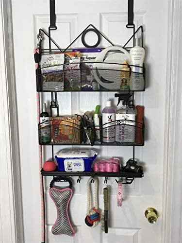 Hanging Pet Accessory Organizer #3200 in Black Dog and Cat Storage Over ...