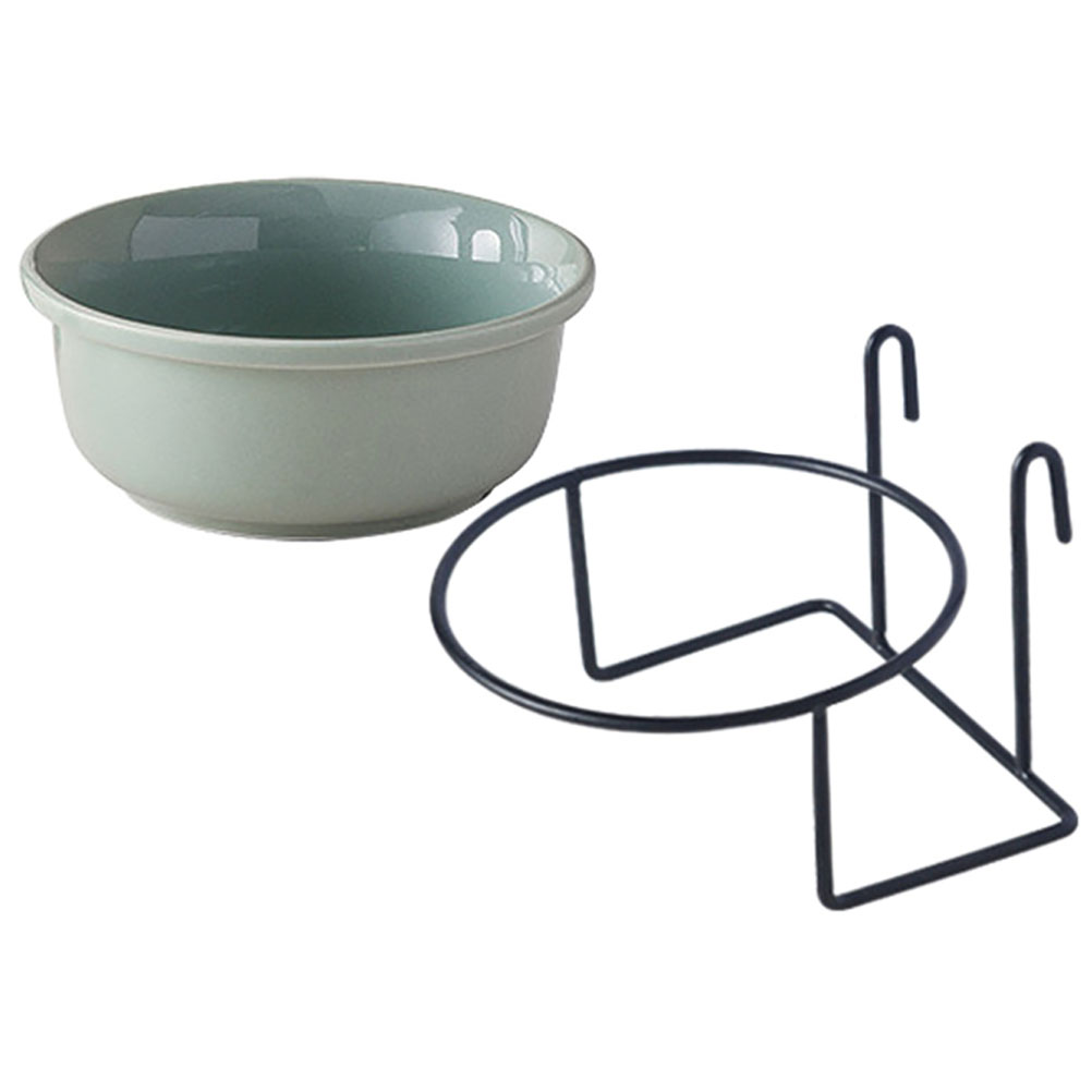 Hanging Pet Bowl Puppy Accessories for Small Dogs Cages Cat with Rack ...