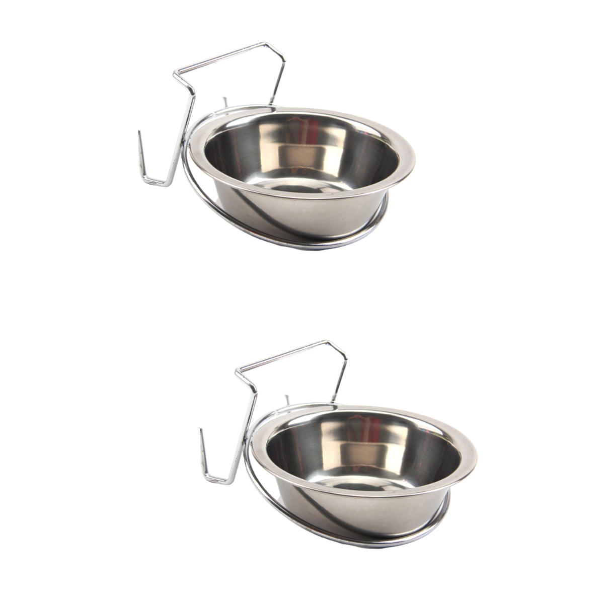 Hanging Pet Bowl Rabbit Food 2 Count Stainless Steel Dog Supply Puppy ...