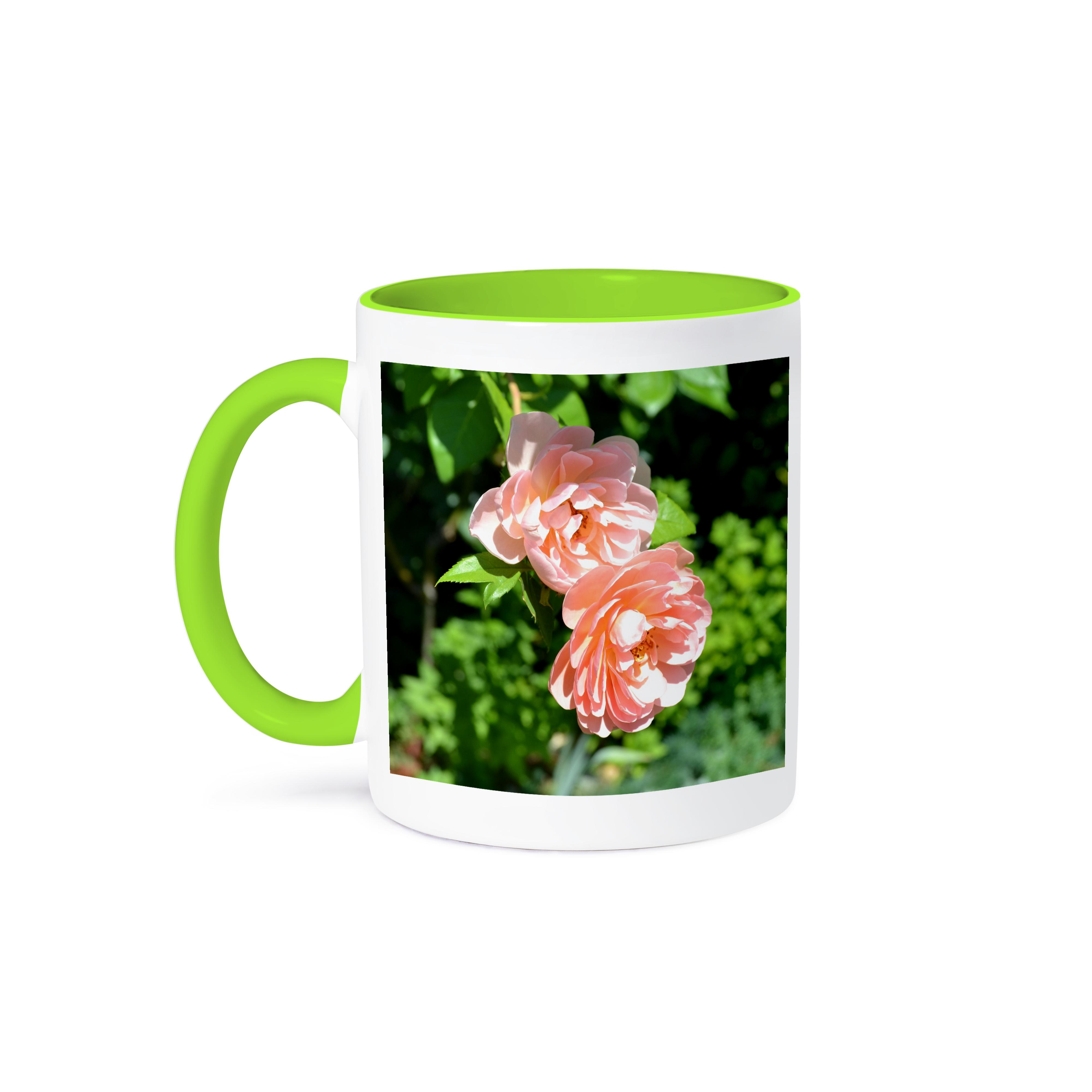 3dRose, Hanging Pink Roses Flowers Floral Photography, 15oz Two-Tone ...