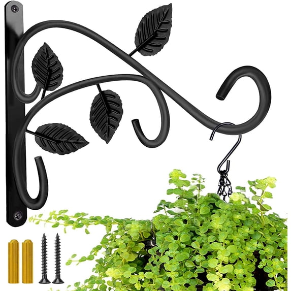 Hanging Plant Bracket, 12 Inch Wall Mount Hanger, Rust-Resistant Metal ...