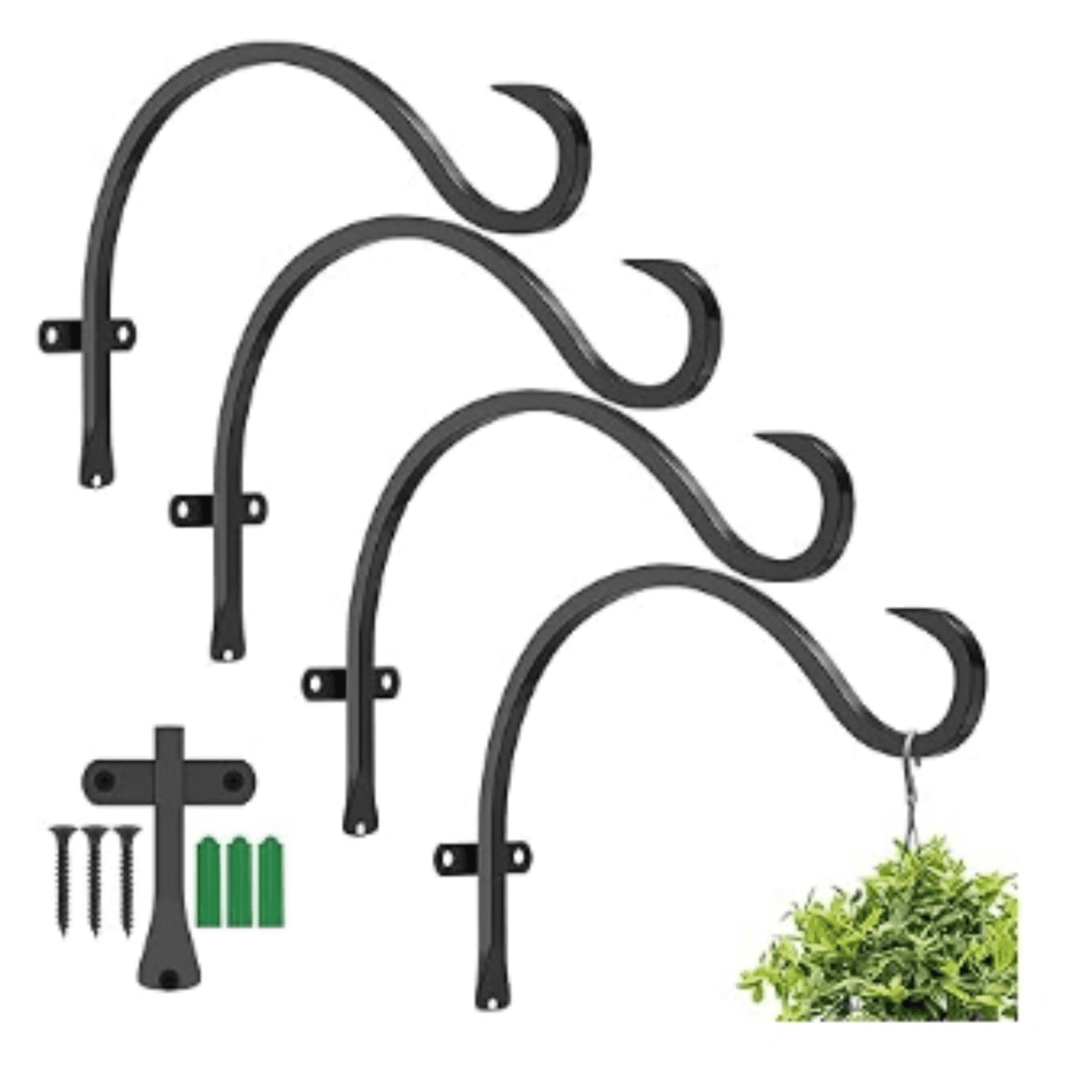 Hanging Plant Bracket, 4PCS 12in Large Plant Hangers Outdoor Indoor ...