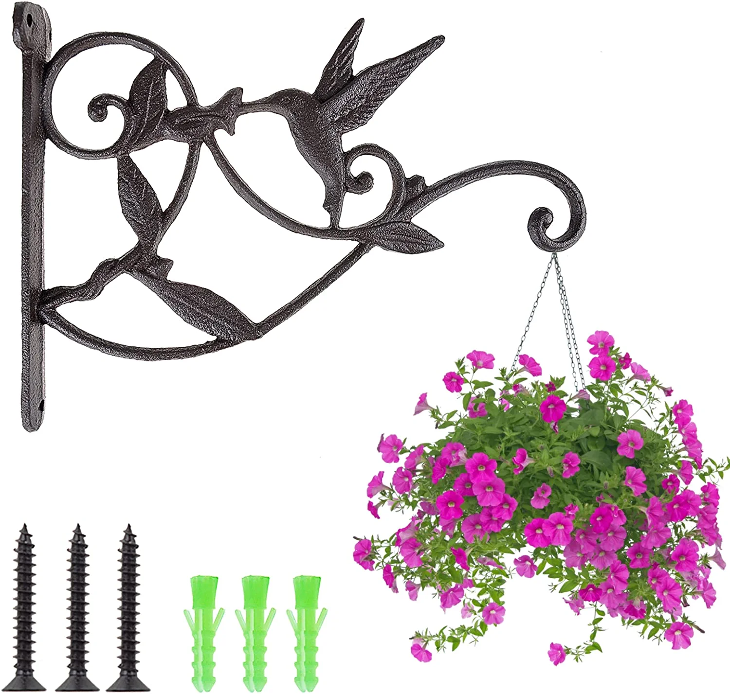 SEISSO Garden Patio Yard Hanging Plant Bracket, Indoor Outdoor Wall ...