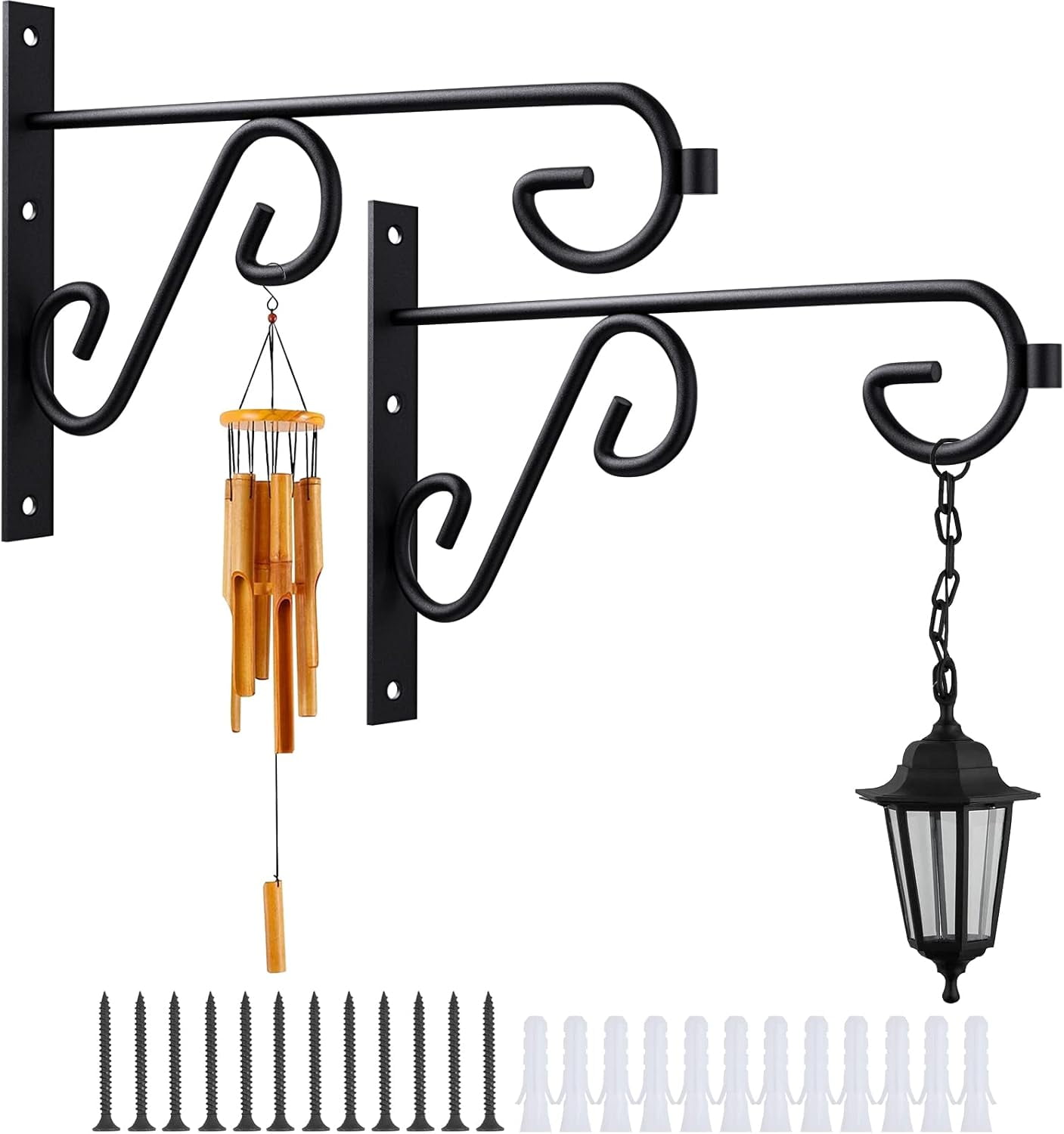 Hanging Plant Bracket Metal Wall Hook,Anti-Rust Indoor Outdoor Wall ...